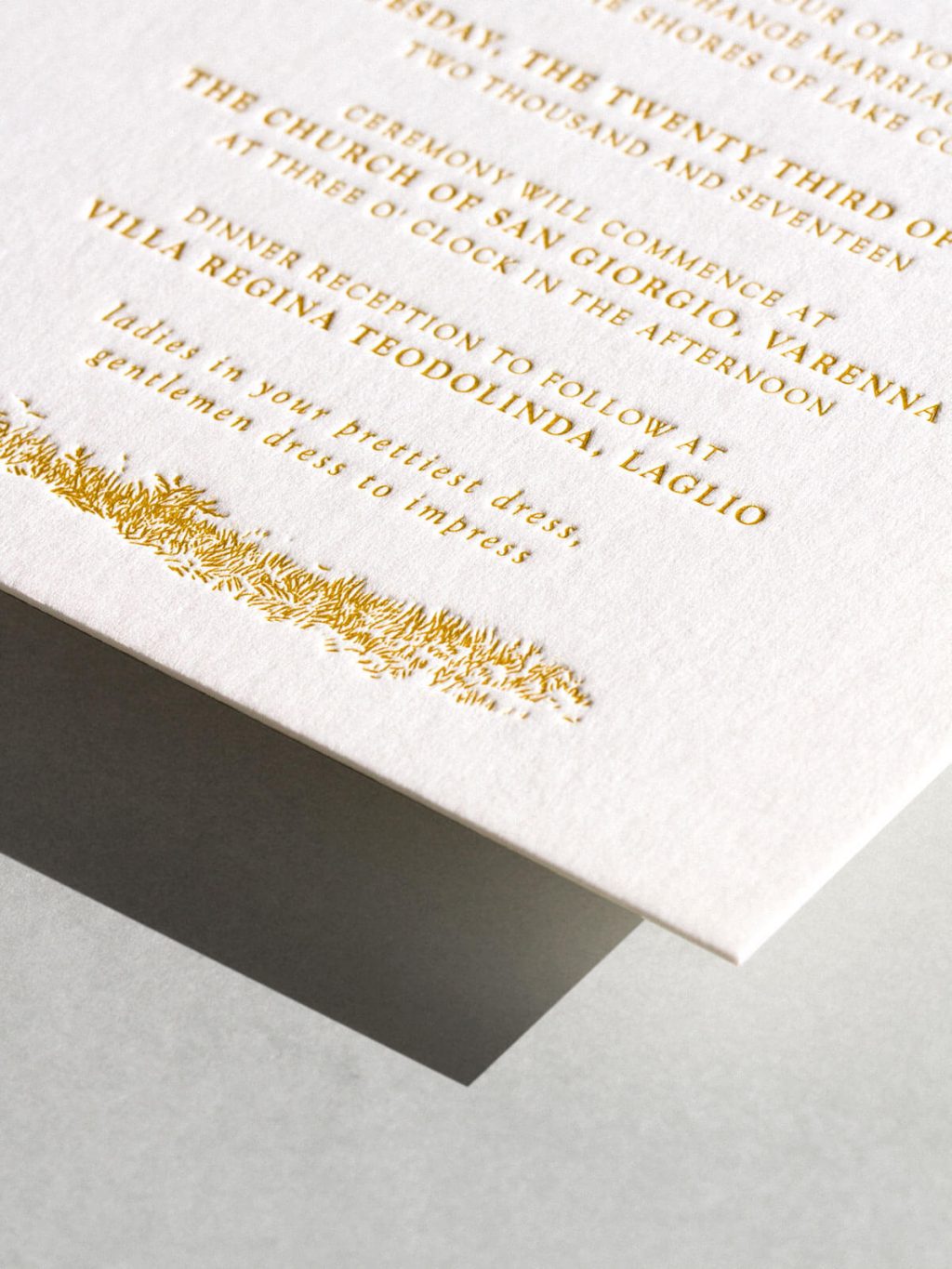 No.26 Turmeric, 2-Piece Wedding Invitation Suite – The Alphabet Press (TAP)