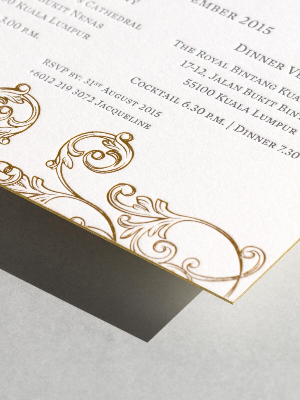 No.26 Turmeric, 2-Piece Wedding Invitation Suite – The Alphabet Press (TAP)